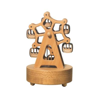 China Wooden Happiness Ferris Wheel Eight Tone Box Creative Maple Box with UV Printing for sale