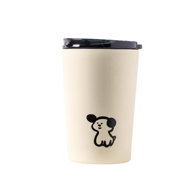 China Silk Screen Printing Cute Frosted Insulated Cup for Employee Anniversary Gift for sale