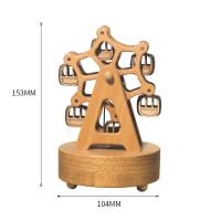 China Wooden Happiness Ferris Wheel Eight Tone Box Creative Maple Box with UV Printing for sale