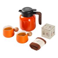 China Customized Presentation Gift Set Ceramic Teapot 2 Cups Tea Towel 6 White Tea Pieces for sale