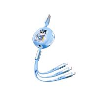 China Space Bear One to Three Fast Charging Telescopic Cable Compatible with Various Brands for sale