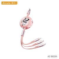 China Space Bear One to Three Fast Charging Telescopic Cable Compatible with Various Brands for sale