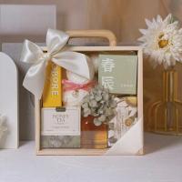 China Alumni Relations/Class Reunions Acrylic Transparent Portable Wooden Box for Gift Bag for sale