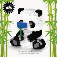 China -Chic Panda Building Block Tiny Granules Assembled Plastic Toys 1 Color Graphics Printing for sale