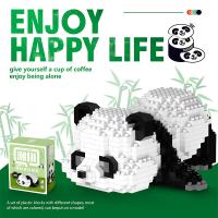China -Chic Panda Building Block Tiny Granules Assembled Plastic Toys 1 Color Graphics Printing for sale