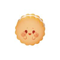China Creative Stress Relief Soft Cookie Man Toy Slow Rebound Cream Nugget Cake for Employees for sale