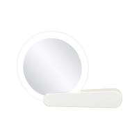 China Effortlessly Beautiful Portable Foldable Handheld LED Makeup Mirror with UV Printing for sale