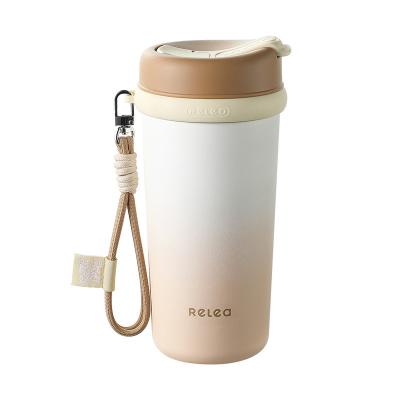 China 1 Color Graphics Printing Straw Insulated Cup High Aesthetic Value Portable Coffee Cup for sale