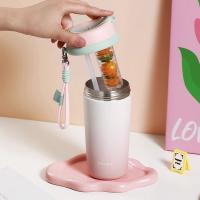 China 1 Color Graphics Printing Straw Insulated Cup High Aesthetic Value Portable Coffee Cup for sale