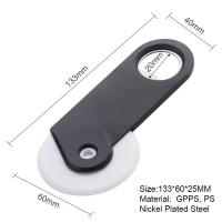China Exhibition Usage Scenarios 2024 Stainless Steel Bottle Opener Pizza Knife Roller for sale
