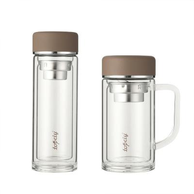China Customized Logo Printing Practical Glass Cup for Office Conference and Activities for sale