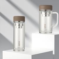 China Customized Logo Printing Practical Glass Cup for Office Conference and Activities for sale