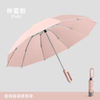 China Printing Techniques for Graphics Three Fold Loop Buckle Automatic Reverse Umbrella for sale