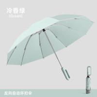 China Printing Techniques for Graphics Three Fold Loop Buckle Automatic Reverse Umbrella for sale