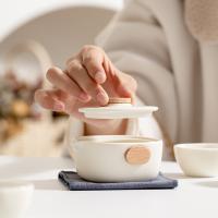 China Business Tea Gifts Ark Express Cup Tea Set with One Pot and Three Cups Portable Bag for sale
