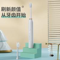 China Electric Toothbrush Set with Custom Logo Small Size 3 Brush Heads Silk Screen Printing for sale