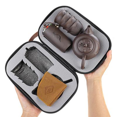 China Travel Tea Making Cup Combination Perfect for Activities Portable Purple Sand Tea Set for sale