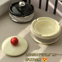China Novelty Gifts High Aesthetic Ceramic Ashtray for Office Creative Tabletop Decorations for sale