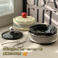 China Novelty Gifts High Aesthetic Ceramic Ashtray for Office Creative Tabletop Decorations for sale