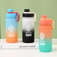 China UV Printing Gradient Frosted Space Pot Plastic Sports Water Bottle for Activities for sale