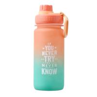 China UV Printing Gradient Frosted Space Pot Plastic Sports Water Bottle for Activities for sale