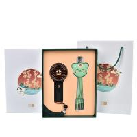 China Silk Screen Printing -Chic Business Gift Box with Small Fan and Zhaocai Cat Data Line for sale