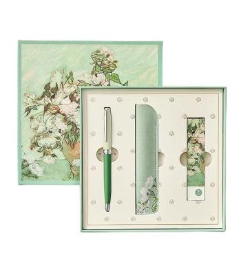 China Custom Logo White Rose Pearl Pen Signature Pen for High Appearance and Neutral Office for sale