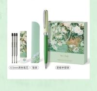 China Custom Logo White Rose Pearl Pen Signature Pen for High Appearance and Neutral Office for sale