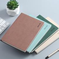 China Small Fresh PU Soft Leather Paperback Notebook in Simple Solid Color for Office Gift for sale