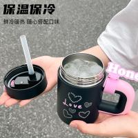 China Portable and Cute Straw Water Cup Stainless Steel Insulated Ideal for Any Activity for sale