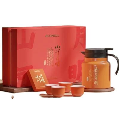 China April Fool's Day Mountains and Rivers Moon Bright Stewed Tea Set with UV Printing for sale