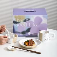 China Office Products Romantic Star River Ceramic Tableware Gift Set for One Person High Aesthetic Design for sale