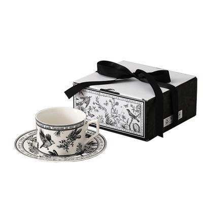 China Xiao Xiangfeng Black and White Coffee Cup and Plate Combo Perfect for Sports and Games for sale