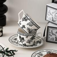 China Xiao Xiangfeng Black and White Coffee Cup and Plate Combo Perfect for Sports and Games for sale