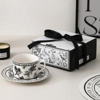China Xiao Xiangfeng Black and White Coffee Cup and Plate Combo Perfect for Sports and Games for sale