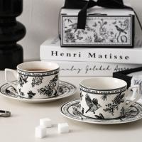 China Xiao Xiangfeng Black and White Coffee Cup and Plate Combo Perfect for Sports and Games for sale
