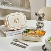 China Food Grade Stainless Steel Lunch Box Customized by Enterprises Cute Little Bear Design for sale