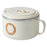 China Instant Noodle Bowl with Lid Stainless Steel Draining and Soaking 1 Color Printing for sale