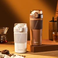 China 480/650ml Vacuum Handle Spring Cap Cup Bike Coffee Car Insulated Cup Ideal Novelty Gift for sale