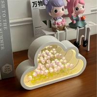 China Handmade DIY Cloud Tulip Mirror Night Lamp One Object Two Uses Ideal for Novelty Gifts for sale