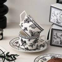 China Add a Pop of Color to Your Gifts with this French Retro Style Coffee Cup and Plate Set for sale