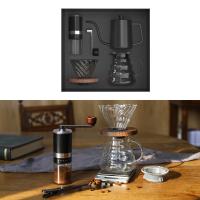 China Coffee Utensils Set of Four for Agriculture Hand Brewed Pot Grinder Funnel Sharing Cup for sale