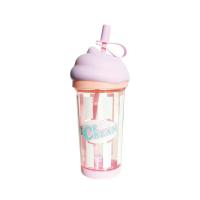 China Ice Cream Straw Cup Creative Trend Large Capacity Water Cup for Employee Appreciation for sale