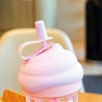 China Ice Cream Straw Cup Creative Trend Large Capacity Water Cup for Employee Appreciation for sale