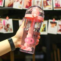 China 2 Color Graphics Little Yellow Duck Straw Cup Perfect Gift for Travel Agency Clients for sale
