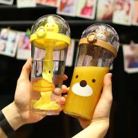 China 2 Color Graphics Little Yellow Duck Straw Cup Perfect Gift for Travel Agency Clients for sale
