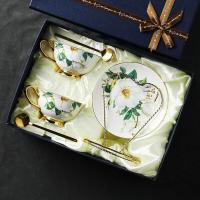 China European Coffee Cup Set Bone Porcelain Flower Tea Cup Ceramic for Chic Usage Scenarios for sale