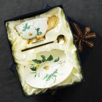 China European Coffee Cup Set Bone Porcelain Flower Tea Cup Ceramic for Chic Usage Scenarios for sale