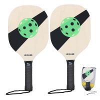 China 2 Wood Colored Pik Racquets and 2 Pik Balls Essential for Promoting Your Office for sale