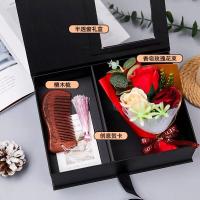 China Travel Agency's Must-Have Silk Screen Printed Sandalwood Comb Set for Female Teachers for sale